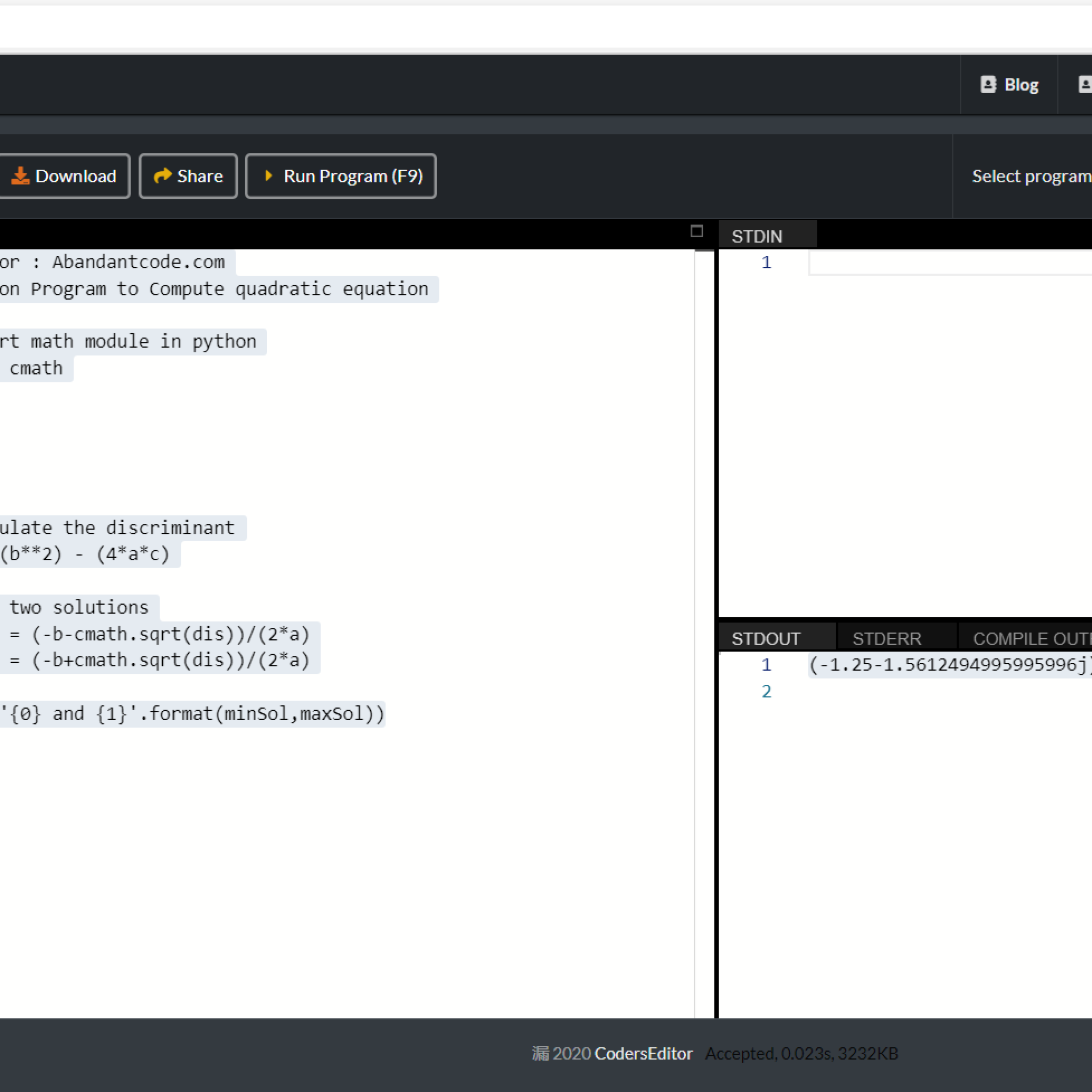 Python Program To Calculate The Area Of Triangle Python Examples 3675